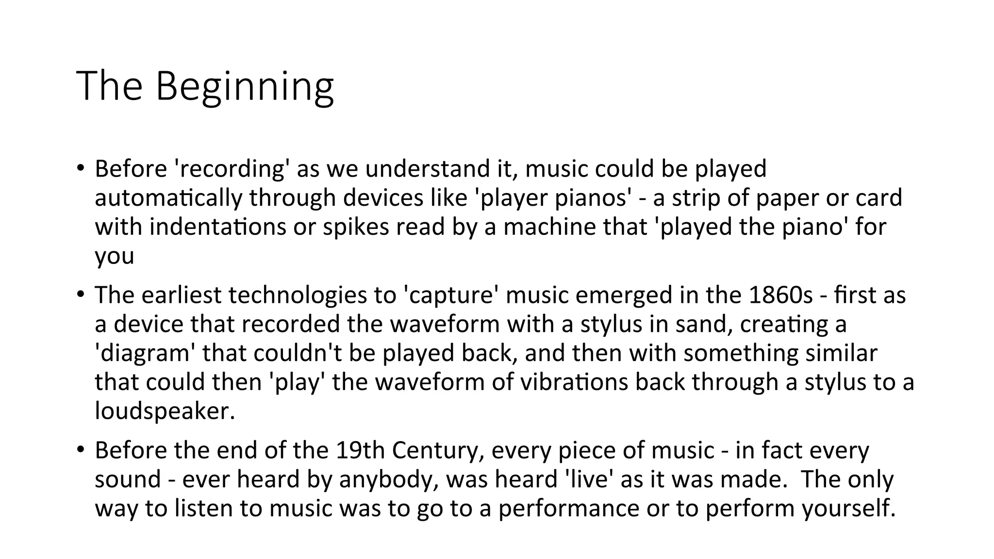 A brief history of recorded music | PDF