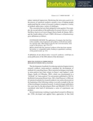 A Brief History of Research Synthesis.pdf | Science