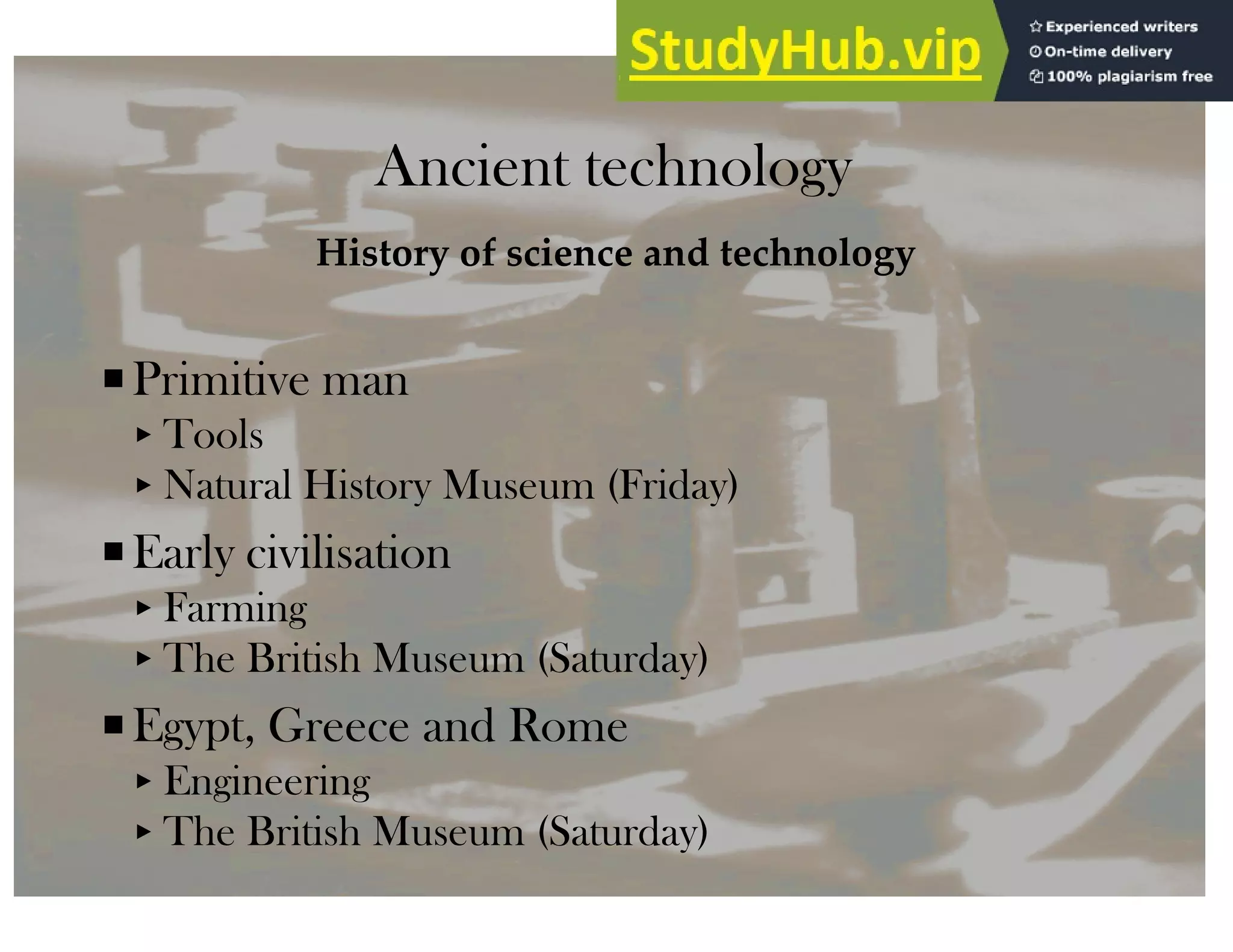 A Brief History Of Science And Technology | PDF