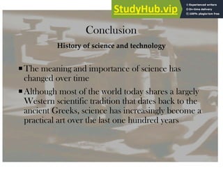 A Brief History Of Science And Technology | PDF