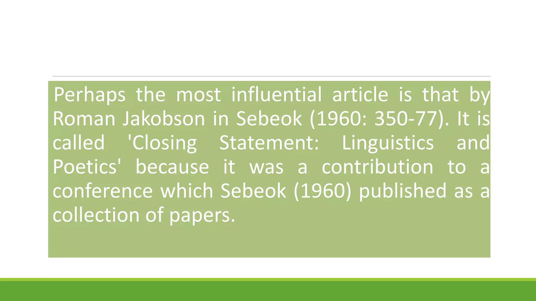 brief history of stylistics | PPTX