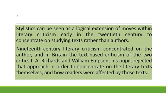 brief history of stylistics | PPTX | Poetry | Books and Literature