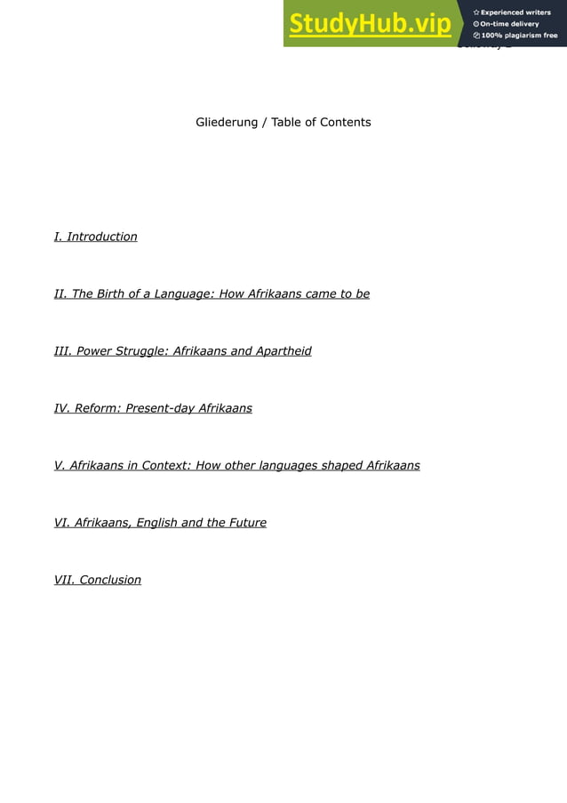 A Brief History Of The Afrikaans Language | PDF