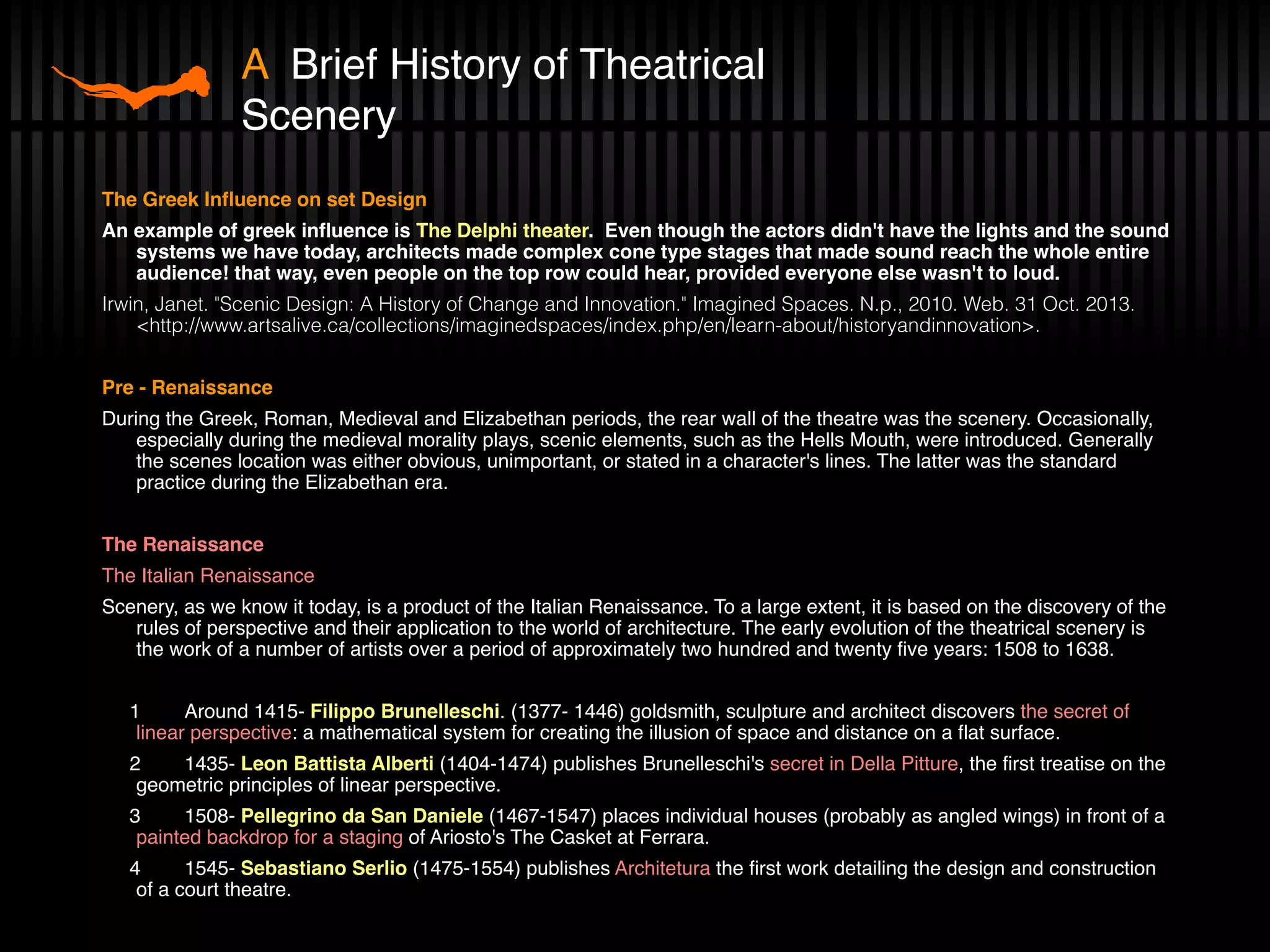 A brief history of theatrical scenery | PDF