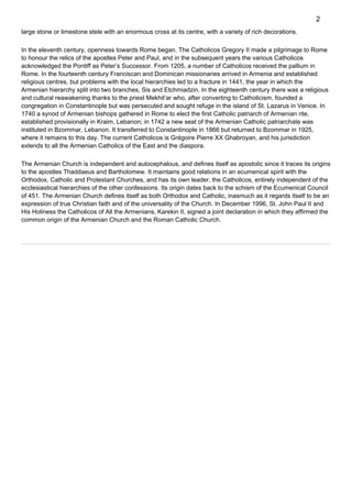 A brief history of the church in armenia | PDF