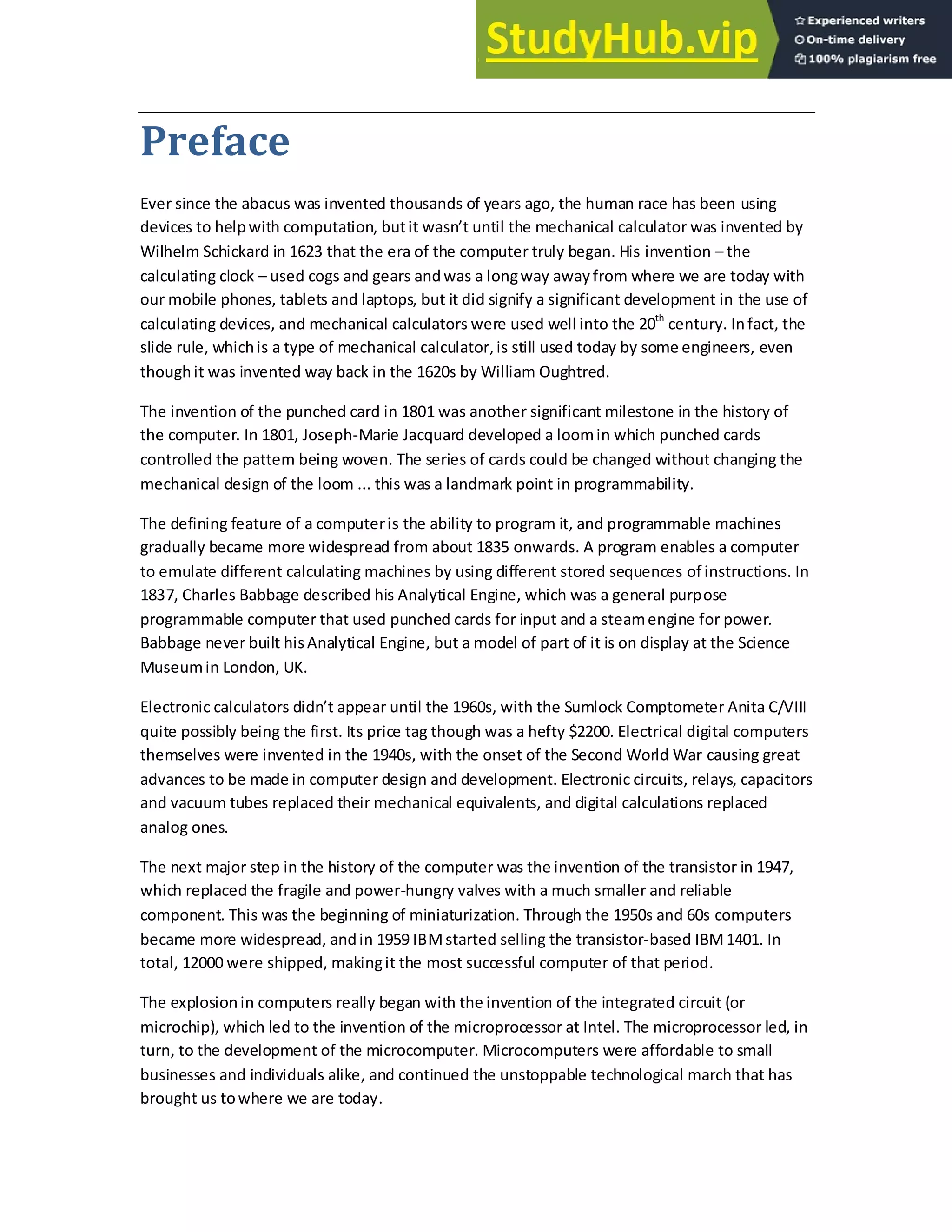 A Brief History Of The Computer | PDF