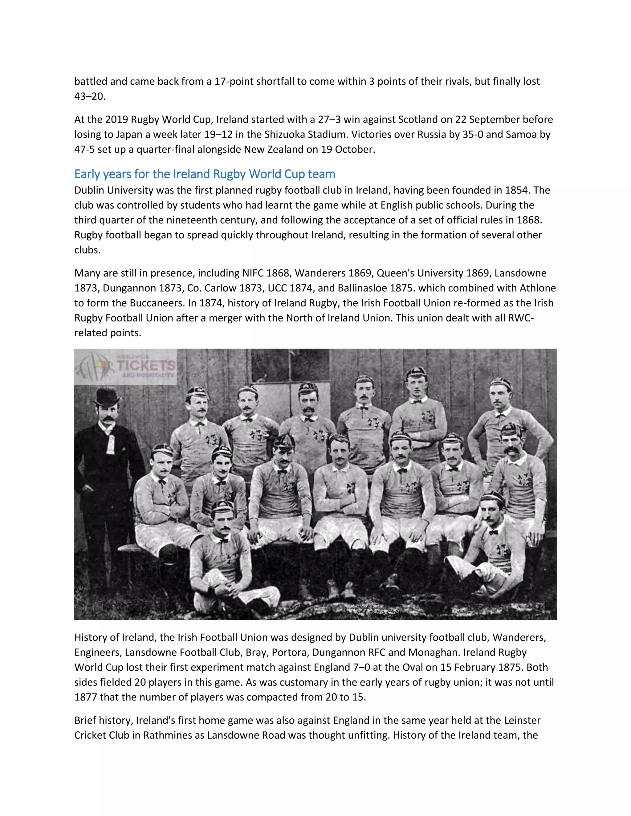 A brief history of the Ireland Rugby World Cup team.docx