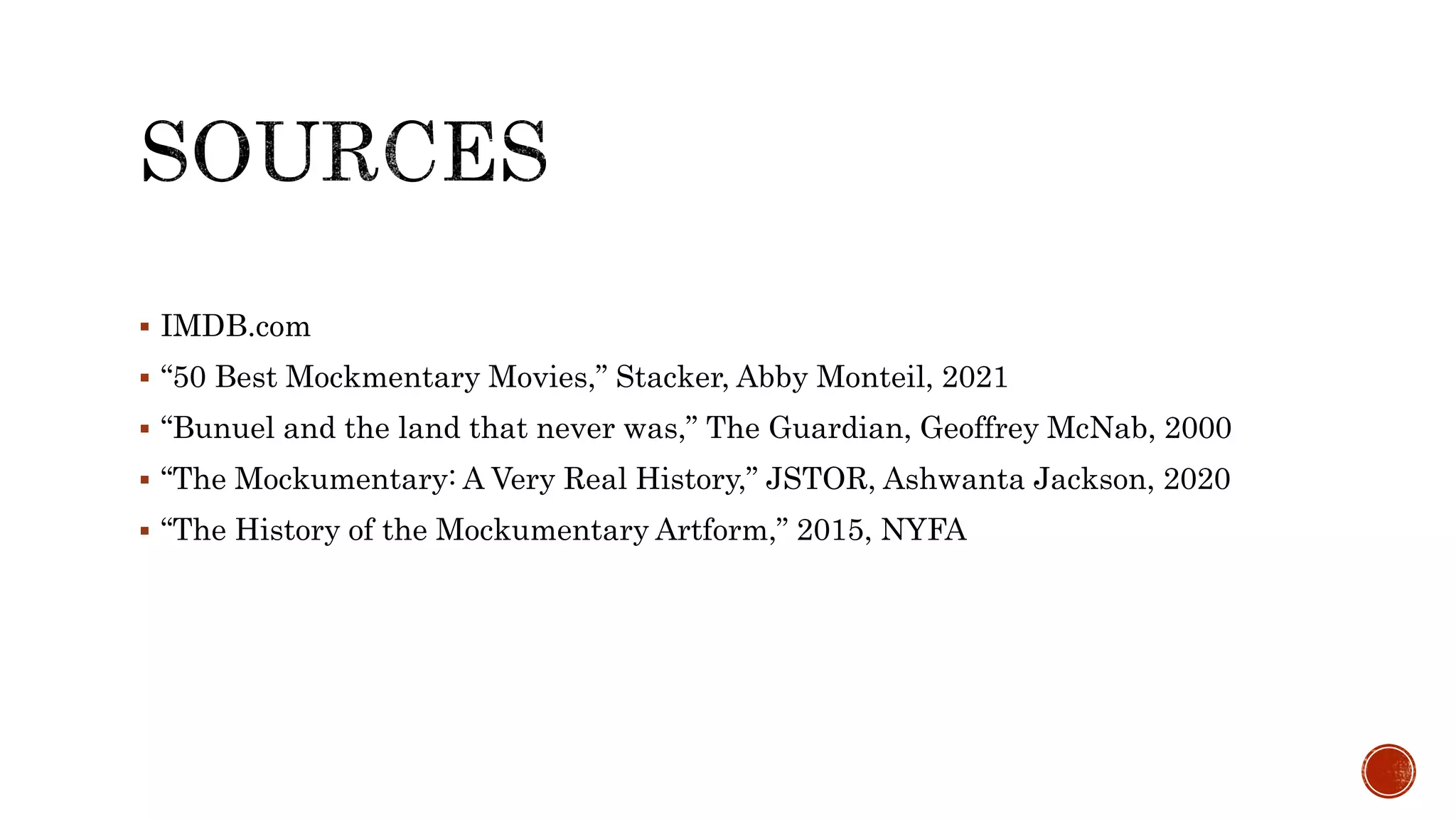 A Brief History of the Mockumentary.pptx