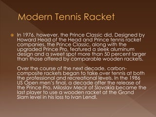 A Brief History of the Modern Tennis Racket | PPT