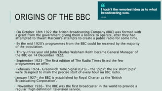 A brief history of uk radio | PPTX
