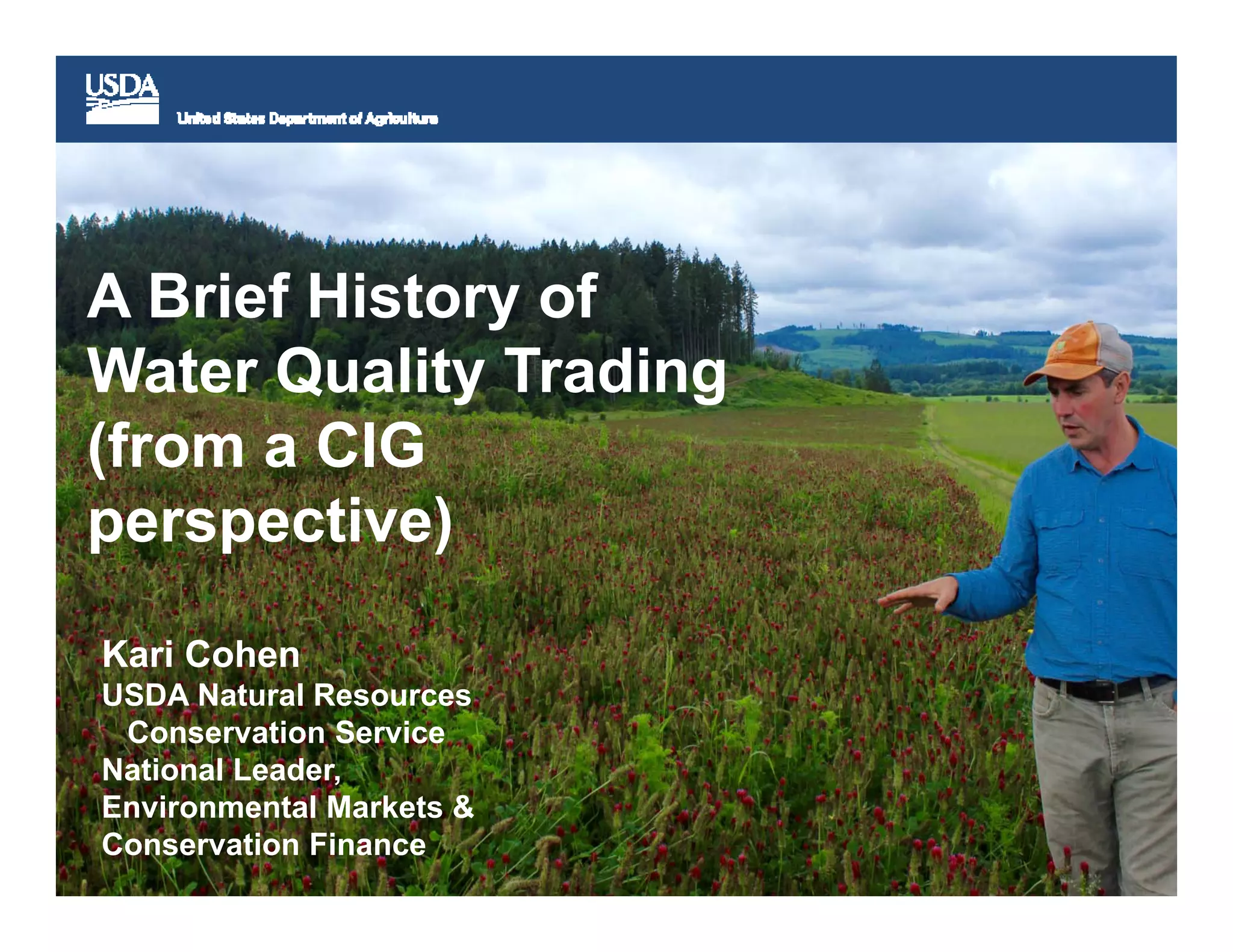 A brief history of water quality cohen | PPT