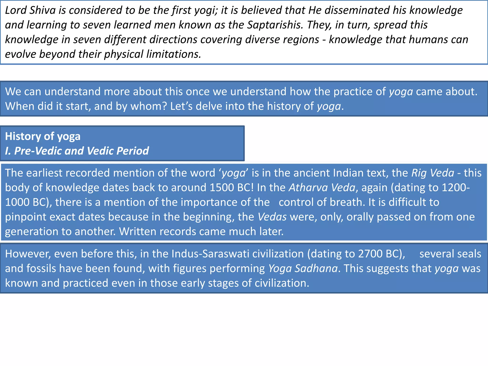 A brief history of yoga | PPTX