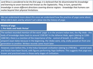 A brief history of yoga | PPTX