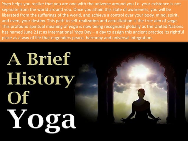 A brief history of yoga | PPTX | Hinduism | Religion & Spirituality
