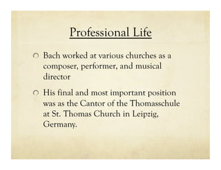 A Brief History on the Life of Johann Sebastian Bach | PDF