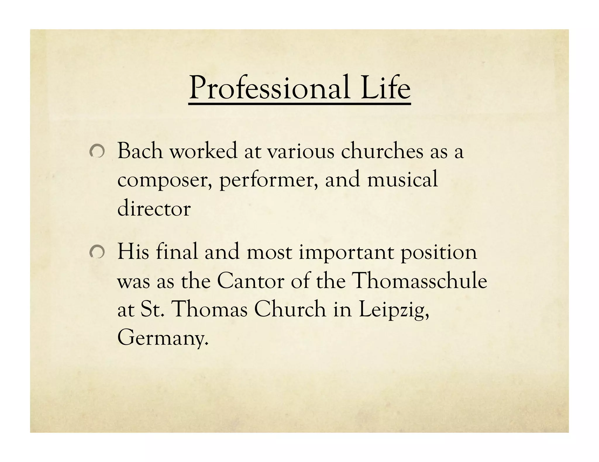 A brief history on the life of johann sebastian bach | PDF