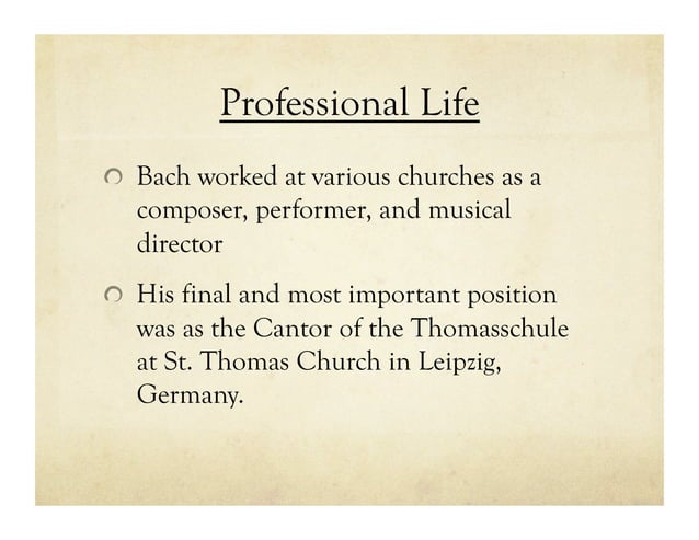 A brief history on the life of johann sebastian bach | PDF