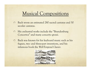 A brief history on the life of johann sebastian bach | PDF