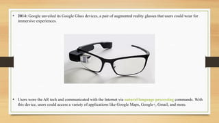 History of Augmented Reality and Virtual reality | PPTX