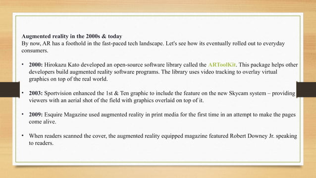 History of Augmented Reality and Virtual reality | PPTX