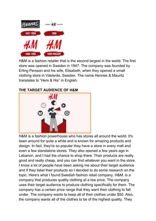 A BRIEF INFORMATION ABOUT H&M.docx