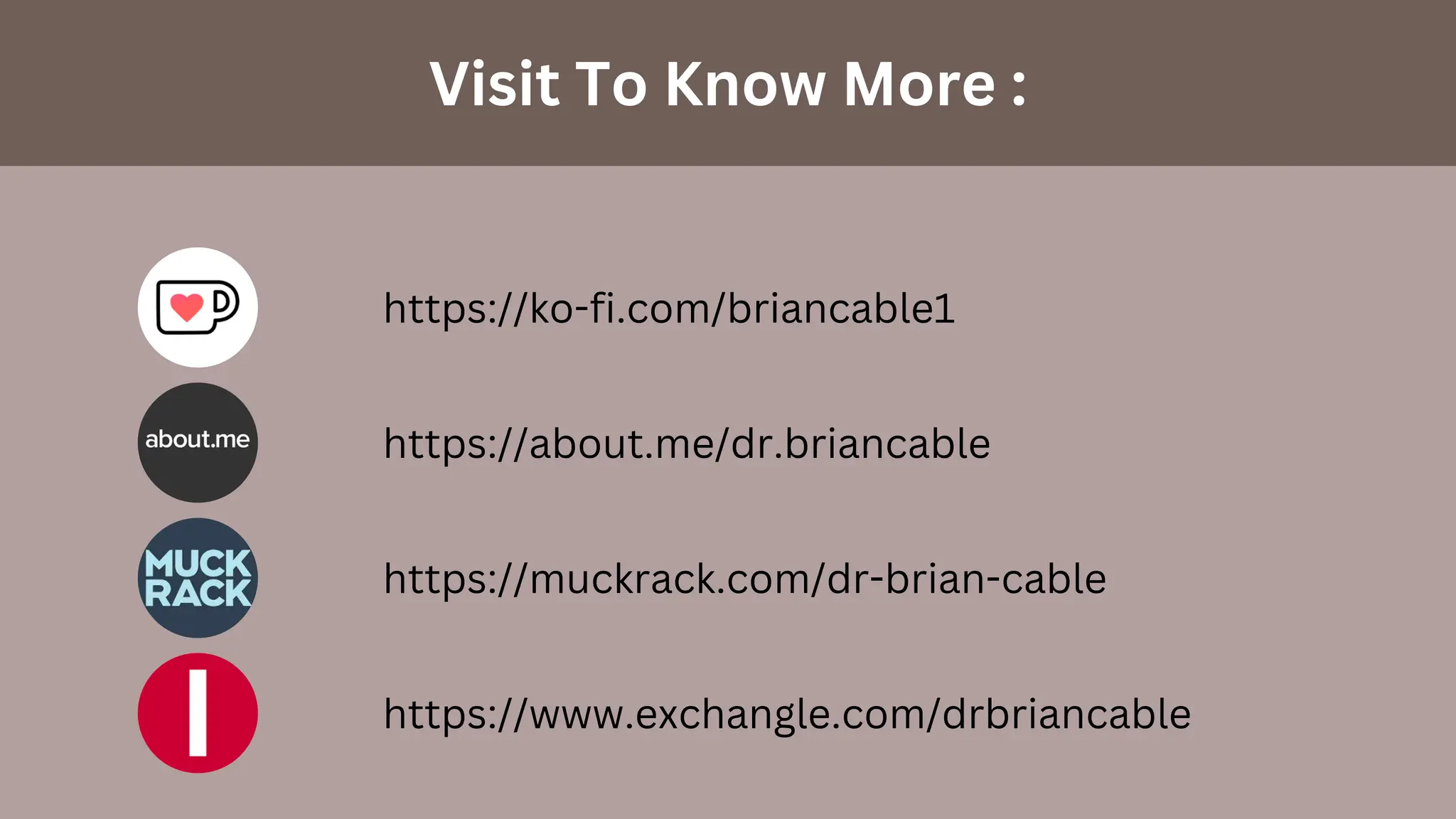 A Brief Introduction About - Dr. Brian Cable | PDF