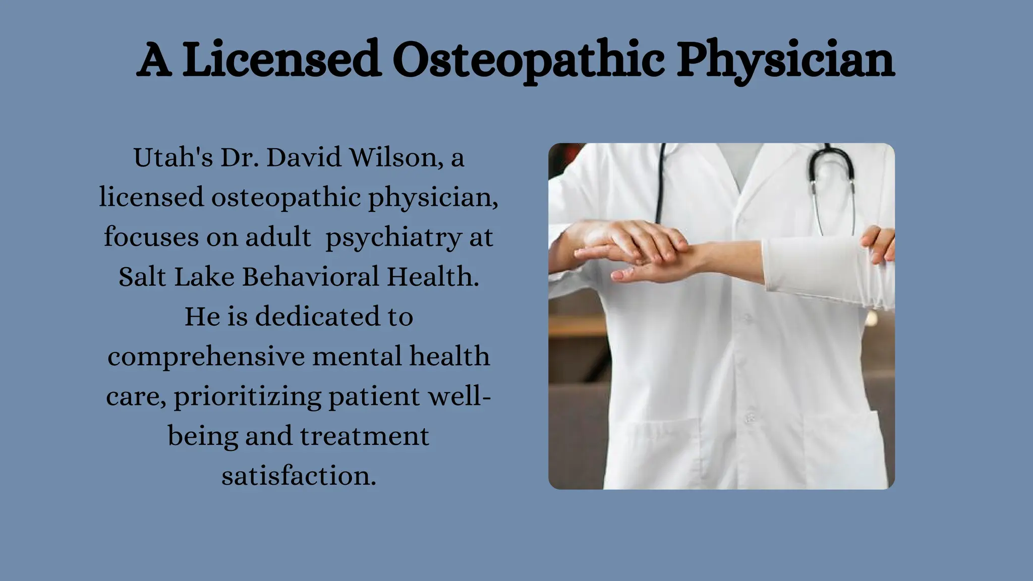 A Brief Introduction About Dr. David Wilson Utah | PDF