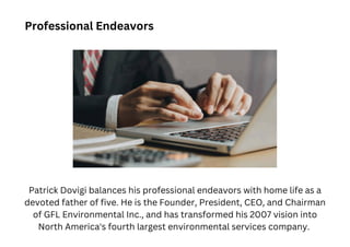 A Brief Introduction About Patrick Dovigi | PDF