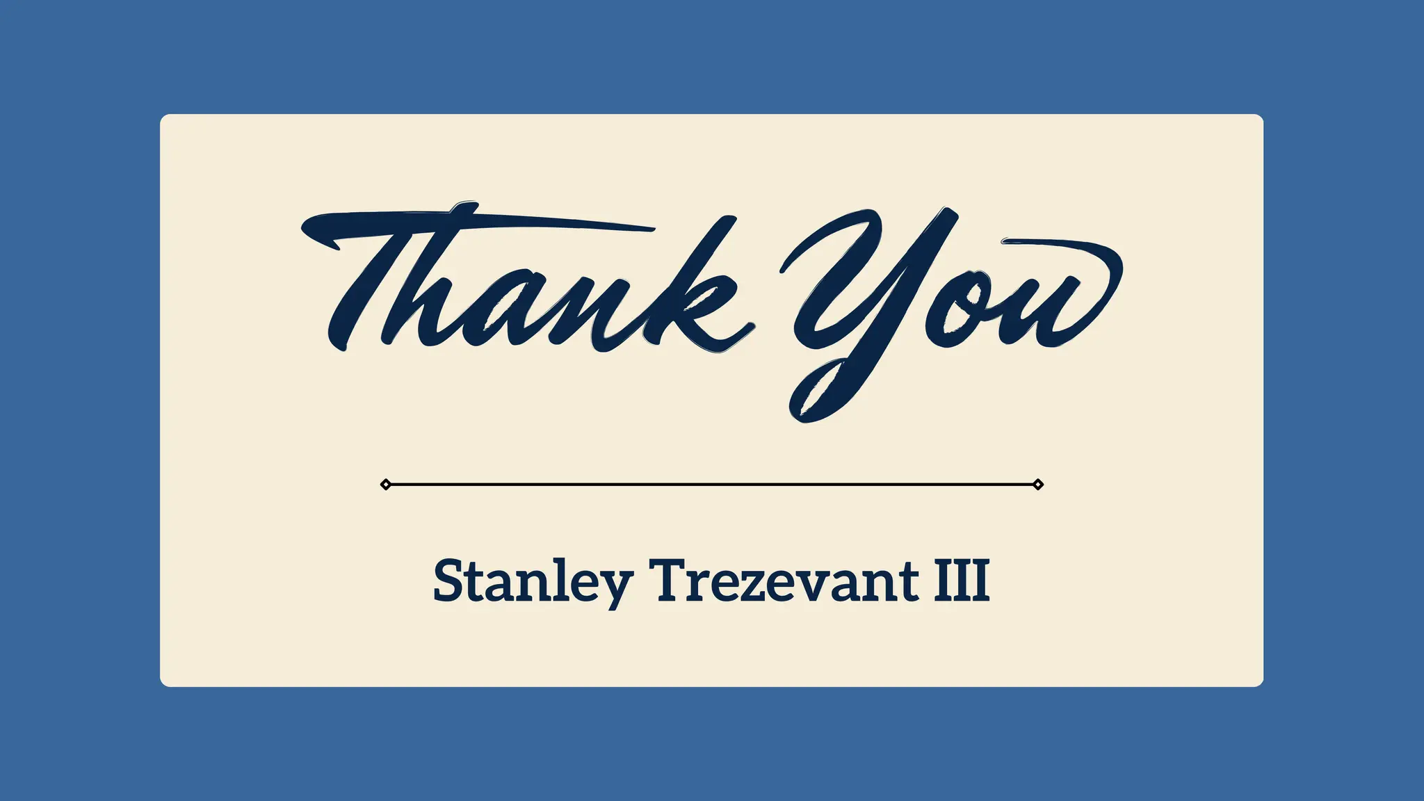 A Brief Introduction About Stanley Trezevant III | PPT
