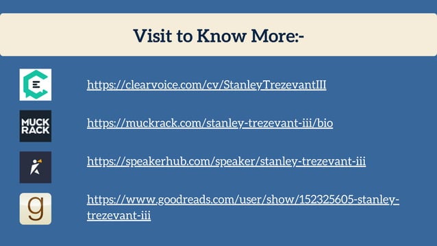 A Brief Introduction About Stanley Trezevant III | PPT