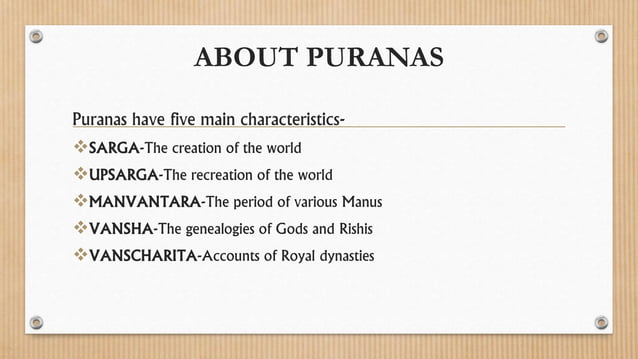 A brief introduction of puranas | PDF | Hinduism | Religion & Spirituality