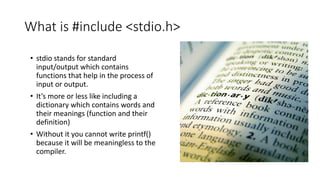 A brief introduction to C Language | PPTX | Programming Languages | Computing
