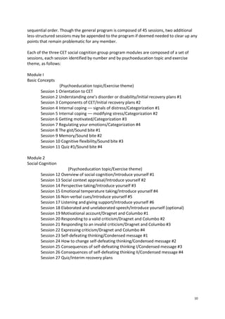 A Brief Introduction to Cognitive Enhancement Therapy (CET)_Revision | PDF
