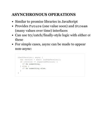 A brief introduction to dart | PDF