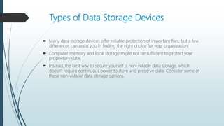 A brief introduction to data storage | PPT