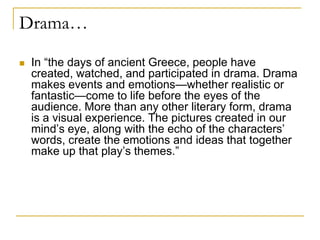 A brief introduction to drama | PPTX