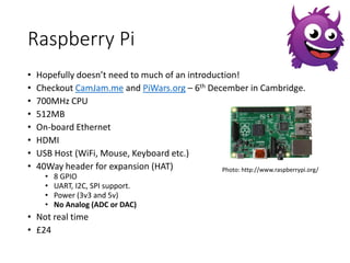A brief introduction to making your own (Internet of Things) Thing | PPT