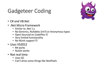 A brief introduction to making your own (Internet of Things) Thing | PPT