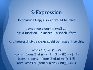 A brief introduction to lisp language | PPT