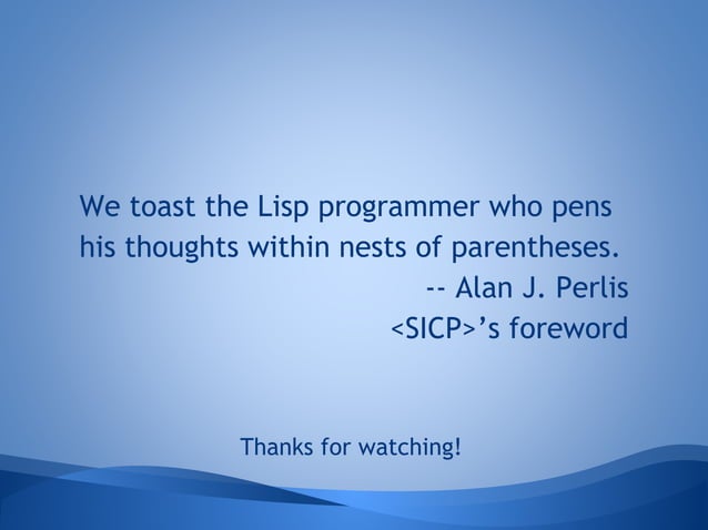 A brief introduction to lisp language | PPT