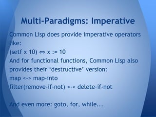 A brief introduction to lisp language | PPT