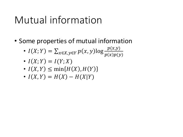 A brief introduction to mutual information and its application