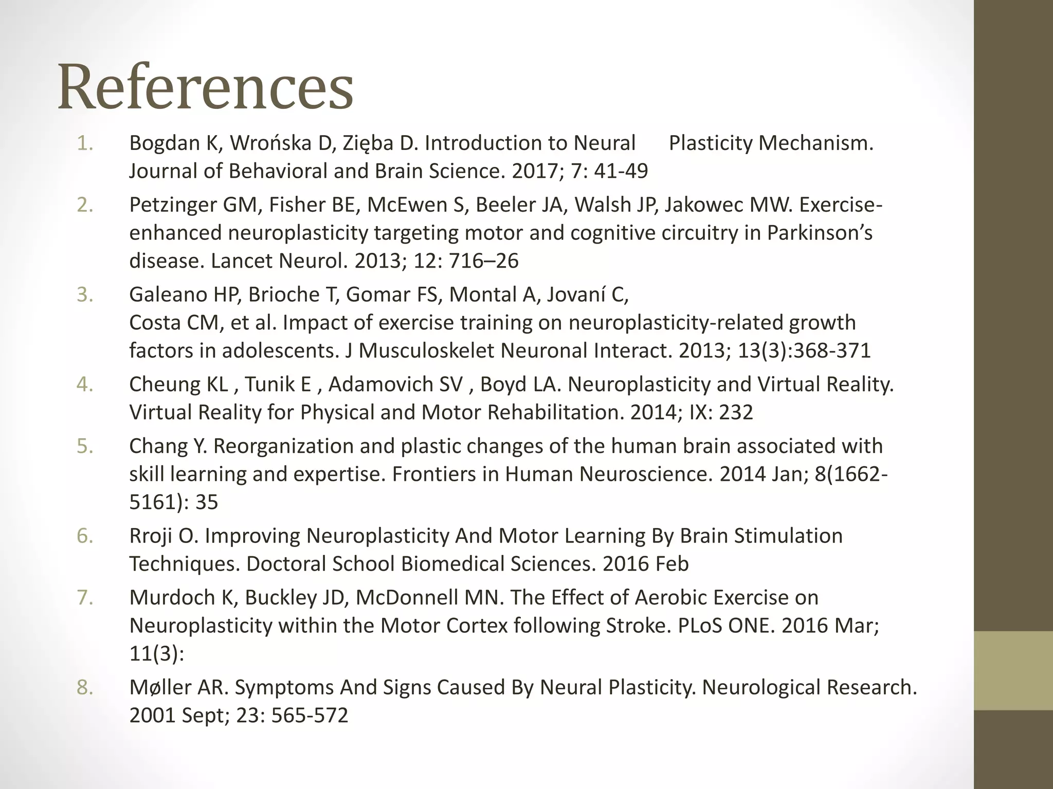 A brief introduction to NEUROPLASTICITY | PPTX