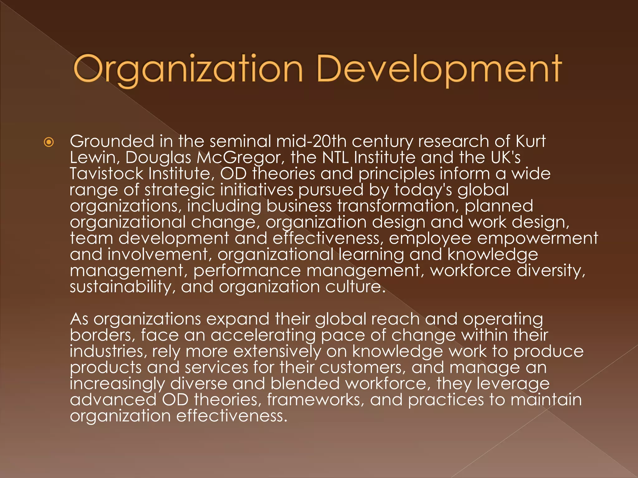 A Brief Introduction to Organization Development | PPTX