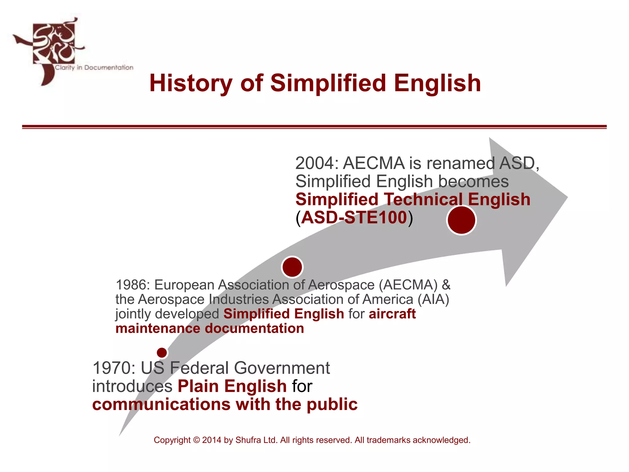 A brief introduction to Simplified Technical English implementation | PPSX