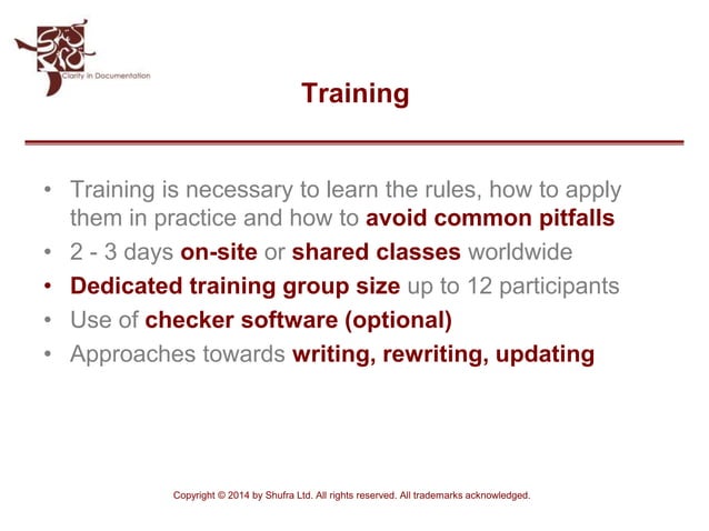 A brief introduction to Simplified Technical English implementation | PPSX