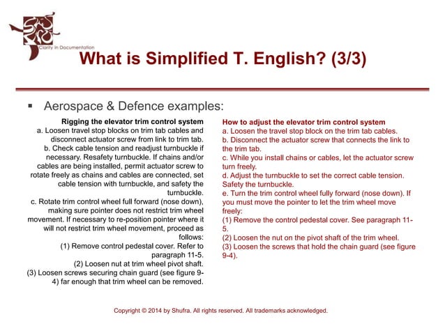 A brief introduction to Simplified Technical English implementation | PPSX