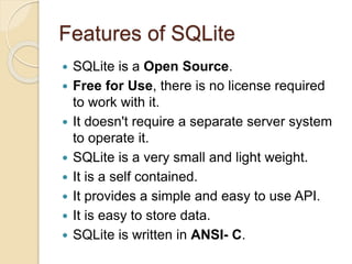 A brief introduction to SQLite PPT | PPT