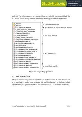 A Brief Introduction To Stata With 50 Basic Commands | PDF