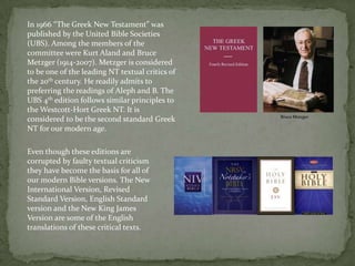 A Brief Introduction to the History of the New Testament | PPTX